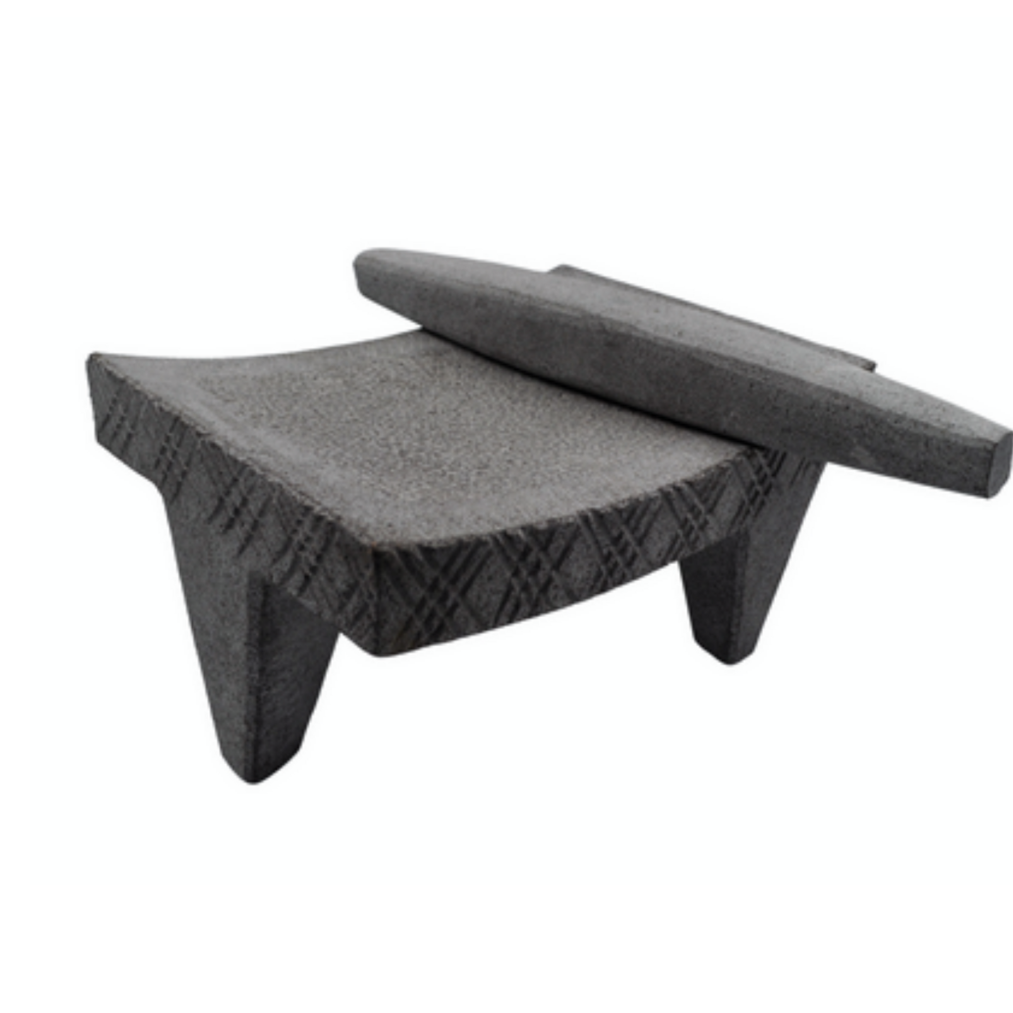 Métlatl Metate de Piedra Volcánica con Metlapil 22x30cm (8.6x11.8in ...