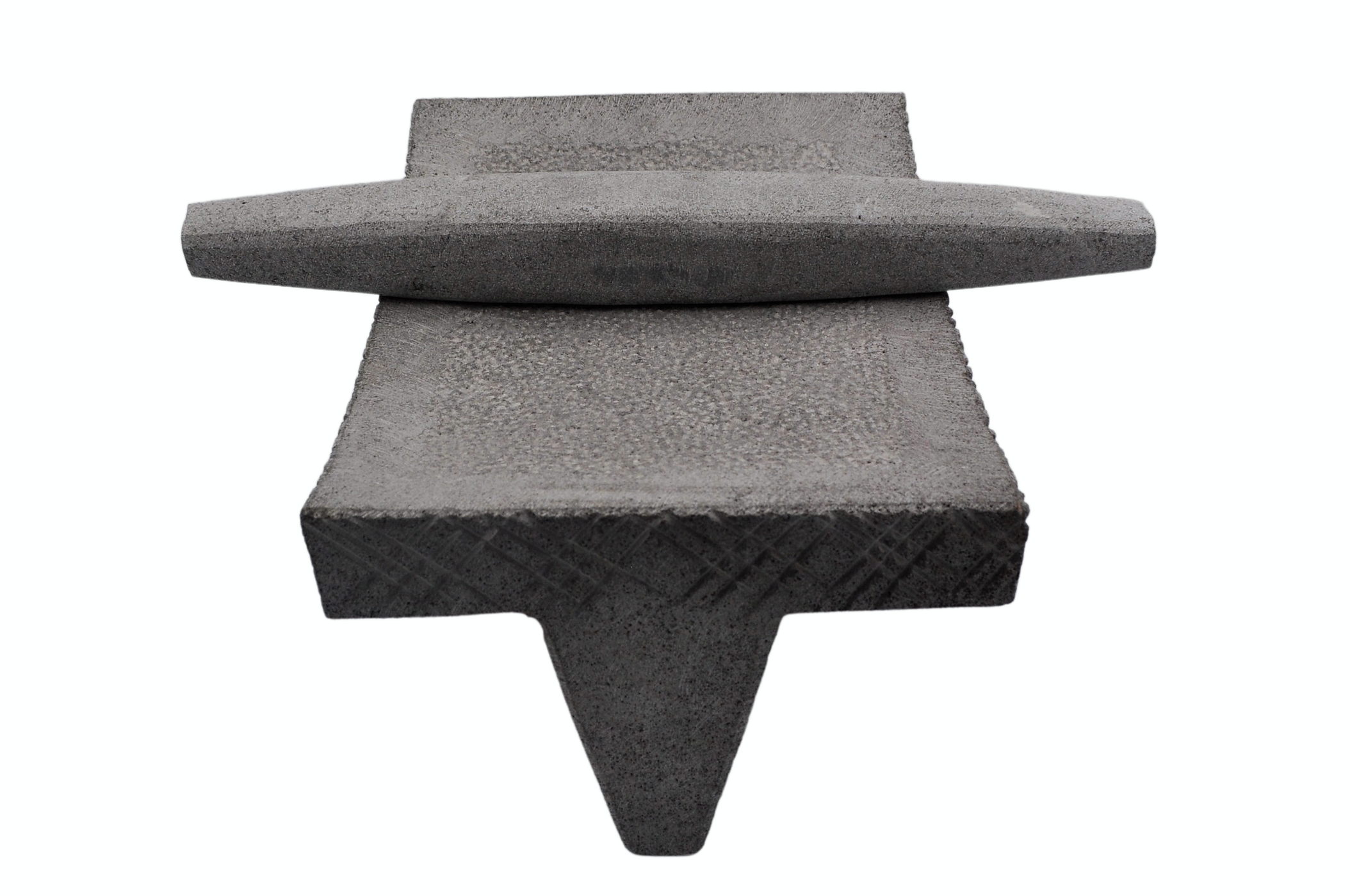 Métlatl Metate de Piedra Volcánica con Metlapil 22x30cm (8.6x11.8in ...